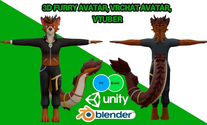 Custom vrchat avatar vr character furry avatar 3d vtuber model nsfw vrc ...