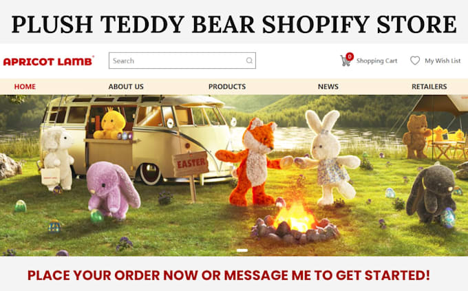 Design teddy bear shopfy store plush toy kids toy plush teddy bear website by Shopify_sales21 ...