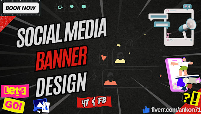 Make stunning facebook and youtube cover image by Ankon71 | Fiverr