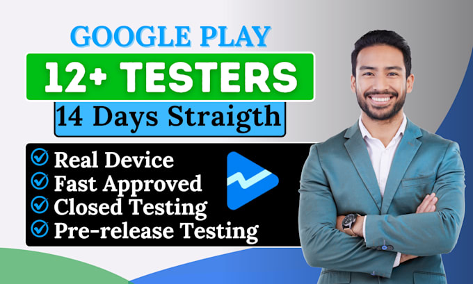 Provide 12 testers google play console closed testing by Hamim_miah0 ...