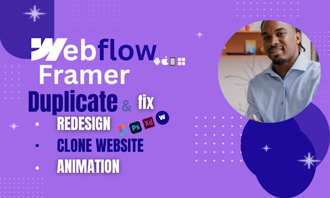 Edit fix webflow framer redesign clone and duplicate webflow framer website cms by Jerry ...