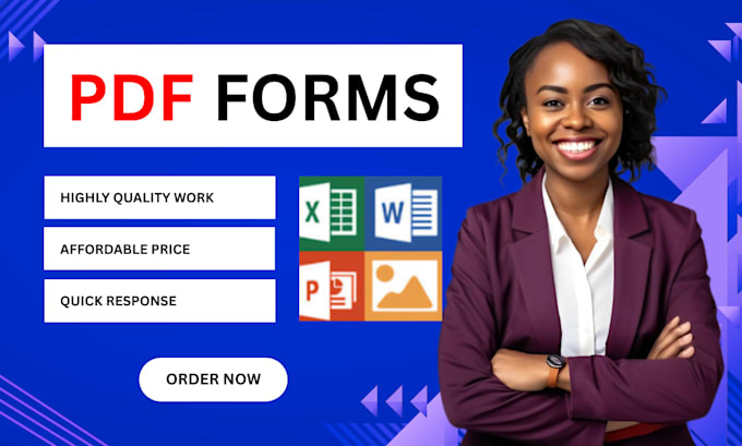 Create editable and fillable pdf form convert word to pdf, interactive form by Zoey_cas | Fiverr