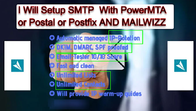 Install powermta postal smtp unlimited mails mailwizz by Makesmtp | Fiverr