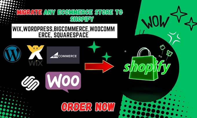 Migrate wix, wordpress, bigcommerce, squarespace,weebly,magneto store to shopify by Elwonder_1 ...