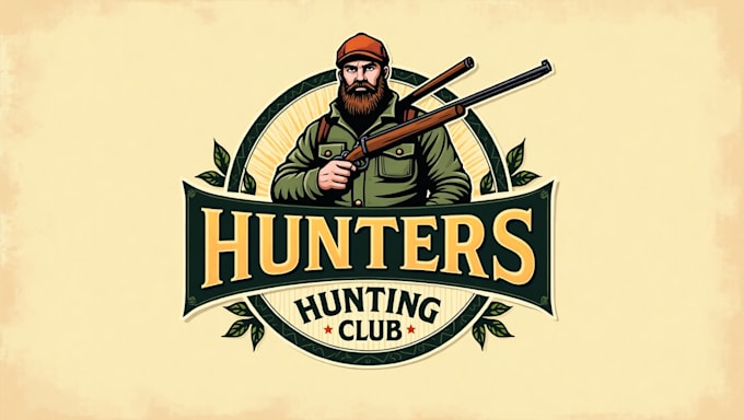 Do hunters hunting club mascot logo design template by Dolliebennett ...