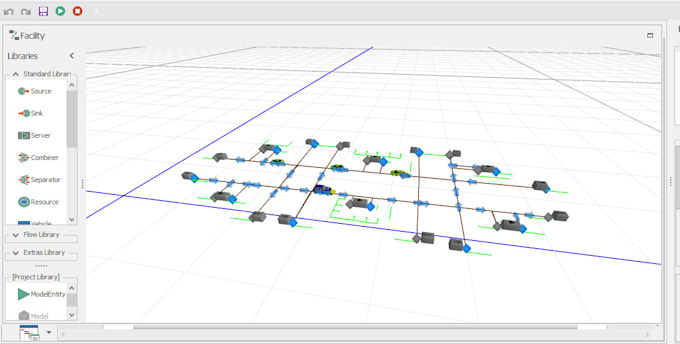 Develop advanced simulation using simio with detailed report