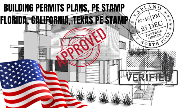Draw building permits plans, pe stamp florida, california, texas pe ...