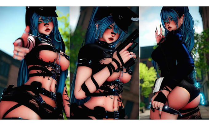 Custom vrchat avatar 3d model vr chat nsfw vrc character furry vtuber blender by Prime_meerah ...