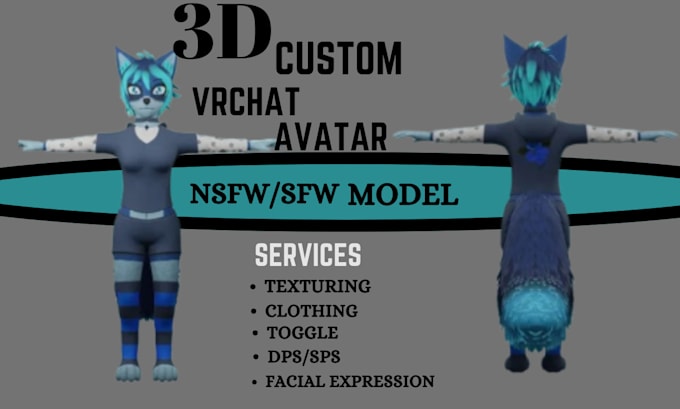 Model vrchat avatar furry avatar 3d avatar vrc avatar 3d model for ...