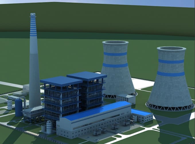 Power station,power plant,3d dam,control room render,site design,refinery,lumion by Preprecimon ...