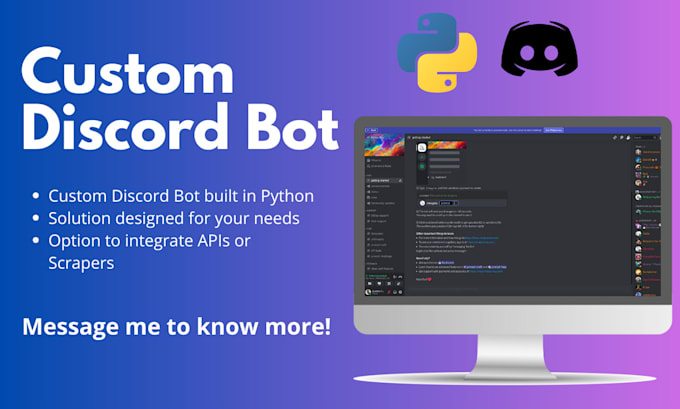 Design and build a custom discord bot by Joao_pereira_12 | Fiverr