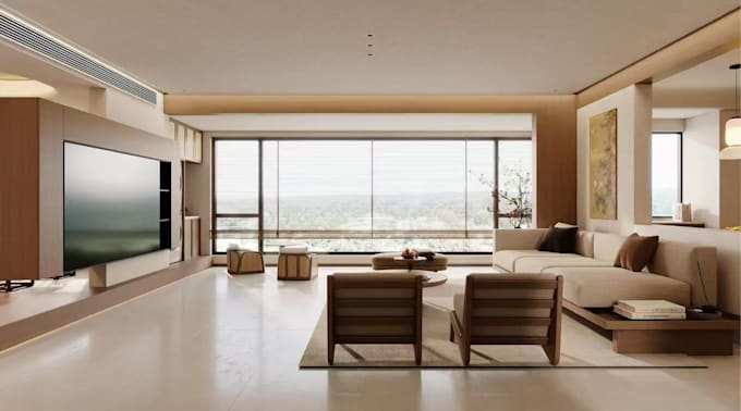 Create best photorealistic interior design 3d visualization by Zzazxc ...
