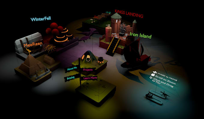 Create a stunning 3d portfolio website for you by Anmolkumar474 | Fiverr