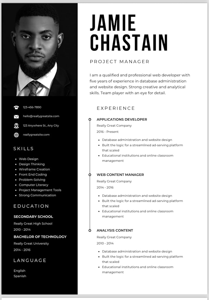 Create, revamp, and design a professional cv, resume, and cover letter ...
