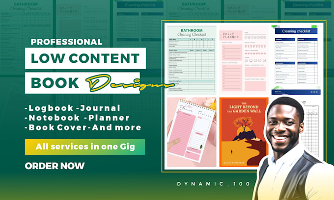 Design custom logbooks planners journals notebooks trackers for kdp and etsy by Dynamic_100 | Fiverr