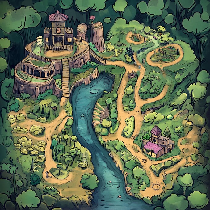 Create a high quality fantasy map by Lafyettelong | Fiverr