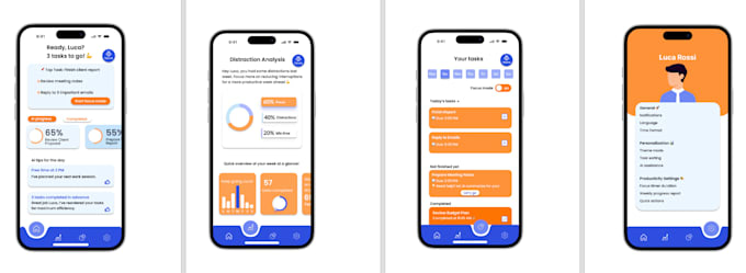 Design interactive productivity app prototypes in figma by ...