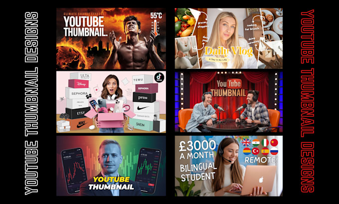 Create youtube thumbnail designs by Warishaa623 | Fiverr