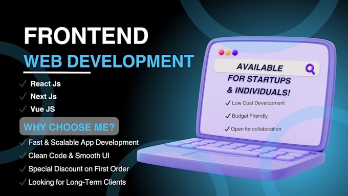 Professional React Vue Next Js Frontend Development Fast And Responsive By Emiratestechhub Fiverr