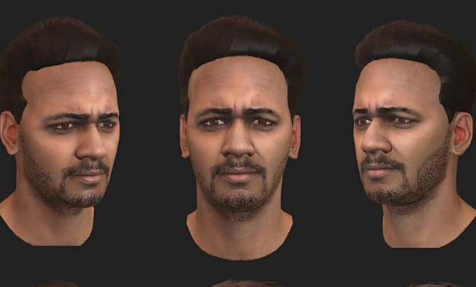 Make hyper realistic 3d face model and head likeness sculpting by Joy ...