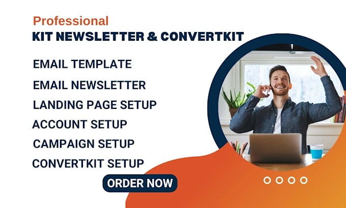 Setup convertkit automation, kit newsletter template and landing page with brevo by Levi_luca35 ...