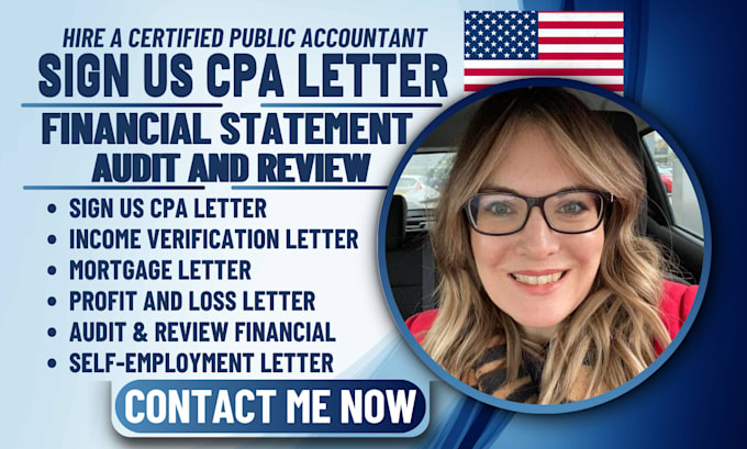 Do us financial statement, cpa notary letter profit loss, audit ...