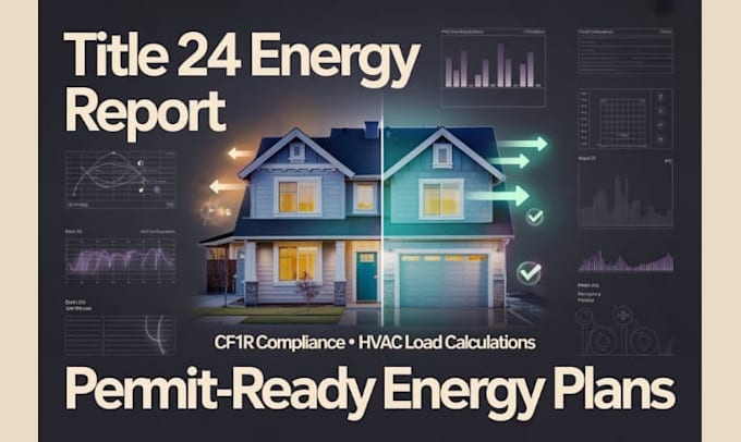 Title 24 cf1r energy report, hvac load calculations and lighting plans ...