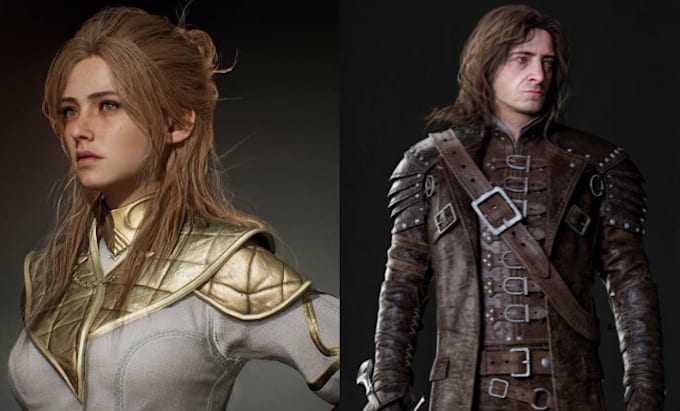 3d realistic film character, 3d game modeling character ue5 unity for animation by Caspianaxell ...