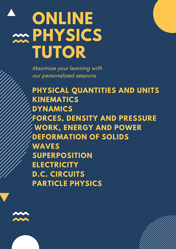 Be online physics tutor with 10 years of experience by Umairobaid | Fiverr