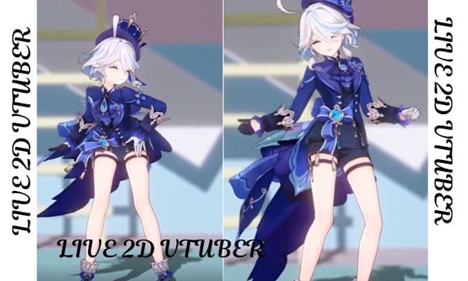 Design custom 2d vtuber model live2d rigging pngtuber in anime style
