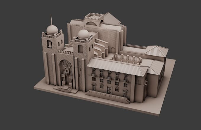 Create stl files for buildings house church for 3d printing by ...