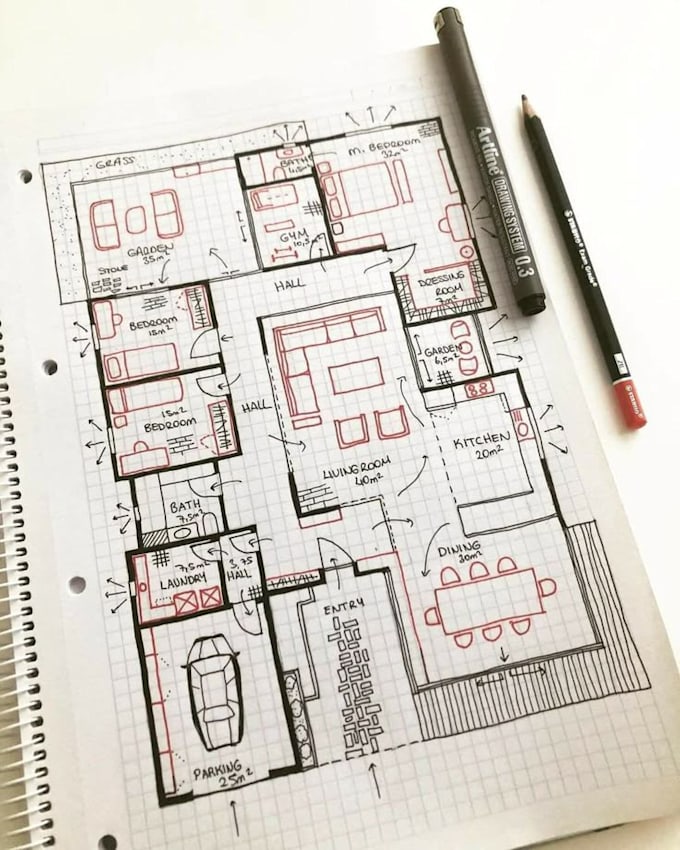 Design your house layout and creat a proper plan by Masrulmeheraj | Fiverr