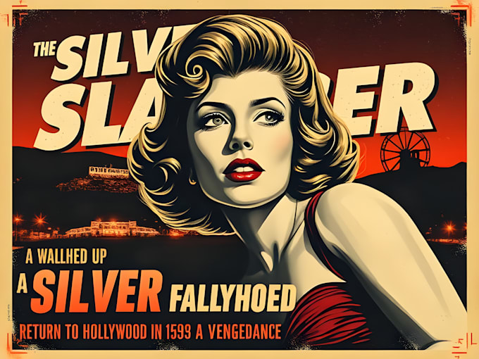 Design retro vintage movie poster design, flyer, comic art by Bed_rock ...