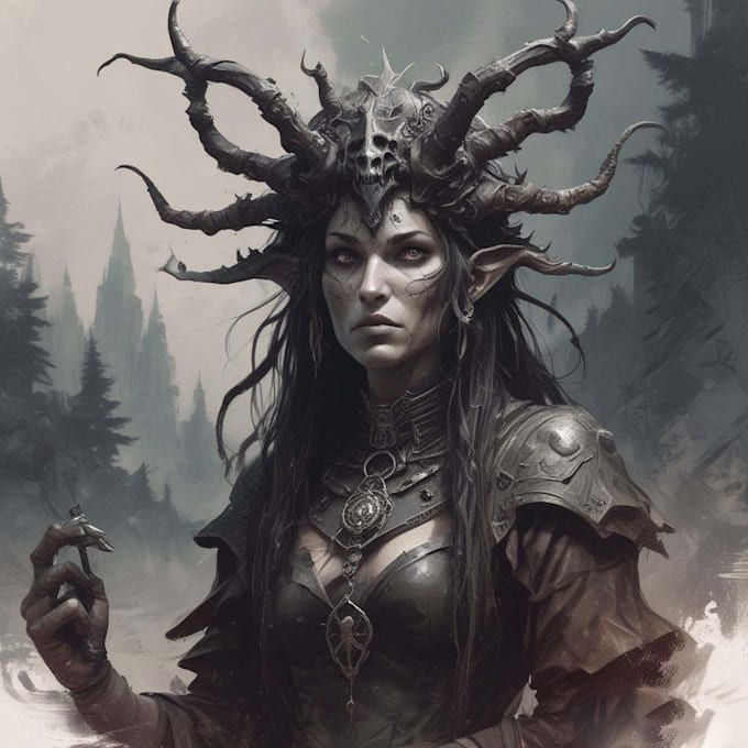 Dark fantasy horror character creation by Melvross | Fiverr