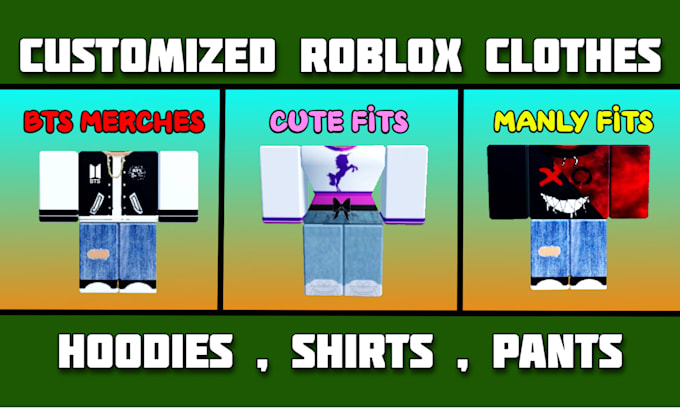 Design you custom roblox 2d clothes and shirts by Visiondev_ | Fiverr
