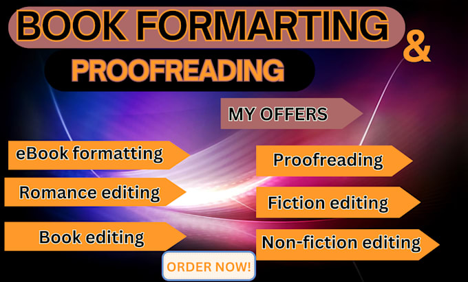 Edit, proofread, format, tailor your non fiction book fiction book ...