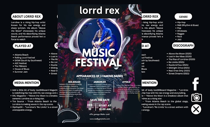 Design dj epk electronic press kit media kit and press kit by Lamiari ...