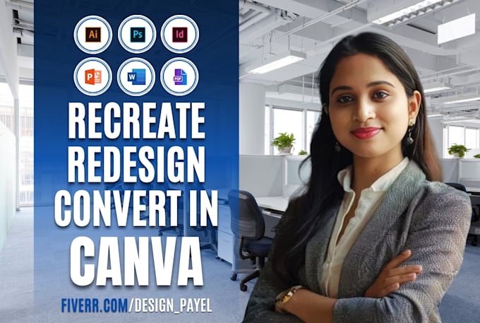 Redesign, recreate, or convert your files to canva or photoshop by Design_payel | Fiverr