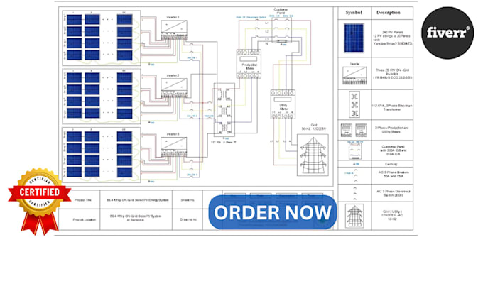 Structural solar design electrical plan pv system engineering drawing for permit by Williams ...