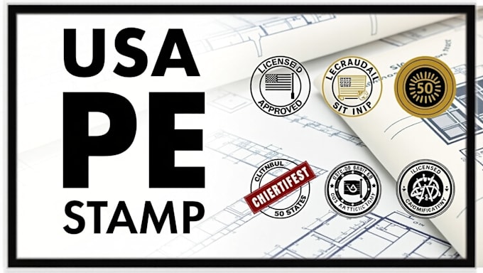 Stamp digital stamp pe stamp architectural stamp usa pe stamp usa city permit by John_chy | Fiverr