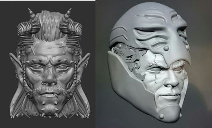Sculpt realistic 3d head bust model face model 3d full body 3d helmet ...