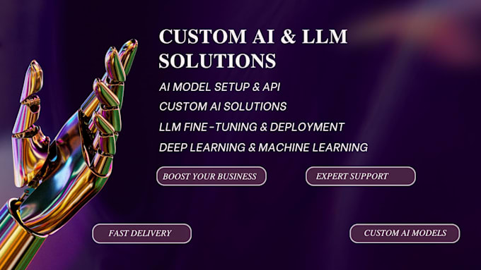 Build custom generative ai models, llms, and dl solutions by Zk_coder | Fiverr