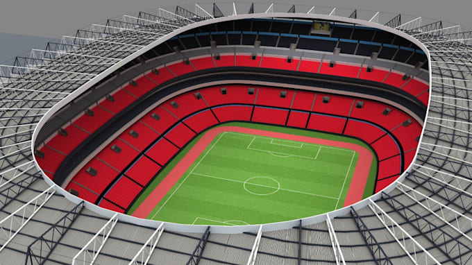 Custom 3d sports complex, outdoor sports facility, stadiums, gym ...