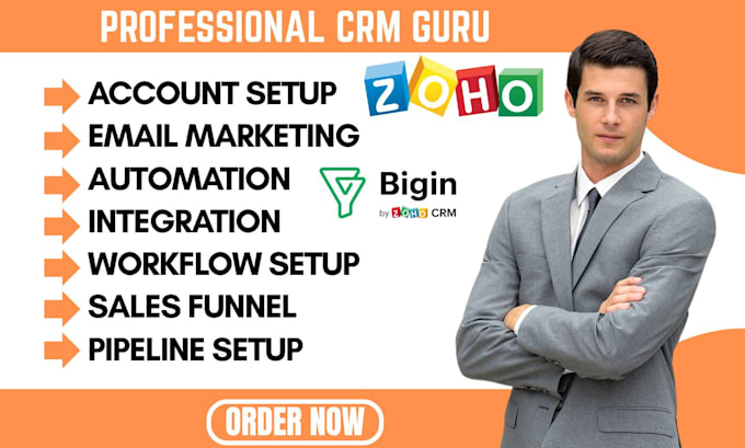 Setup zoho forms zoho automation bigin invoice voice bookings inventory billing by Ismailtechpro ...