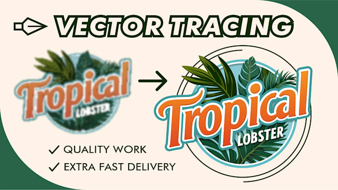 Vector trace logo or image ai psd pdf svg eps by Gshirtdesign | Fiverr