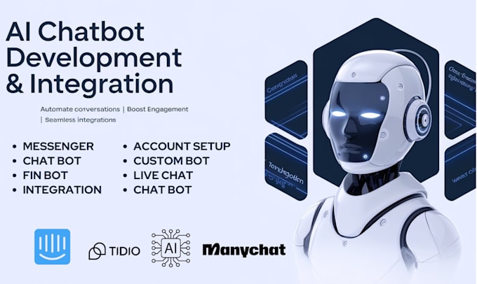 Integrate and set up intercom, fin ai, tidio, manychat, and gorgias chatbots by Hadans492 | Fiverr