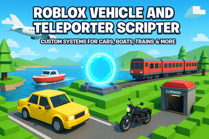 Script roblox car, bike, boat, train, plan teleporter and subway ...
