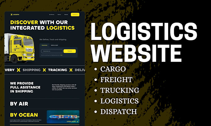 Create logistics website for logistics, dispatch, trucking, freight ...