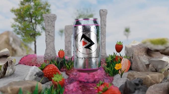 Create 3d beverage animation bottle 3d animation 3d bottle drink ...