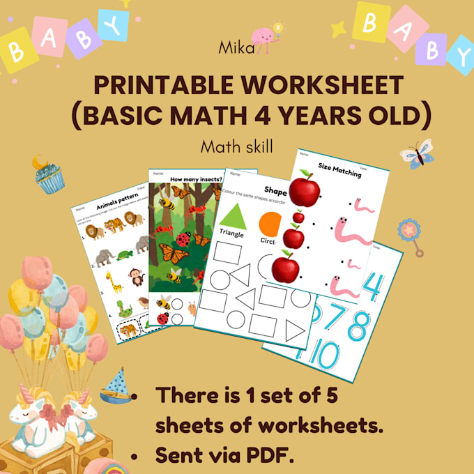 Create engaging worksheets for children by Nziqah | Fiverr